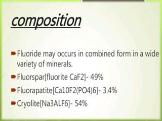 Fluorides in dentistry | PPTX