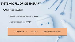 Fluoride therapy | PPTX