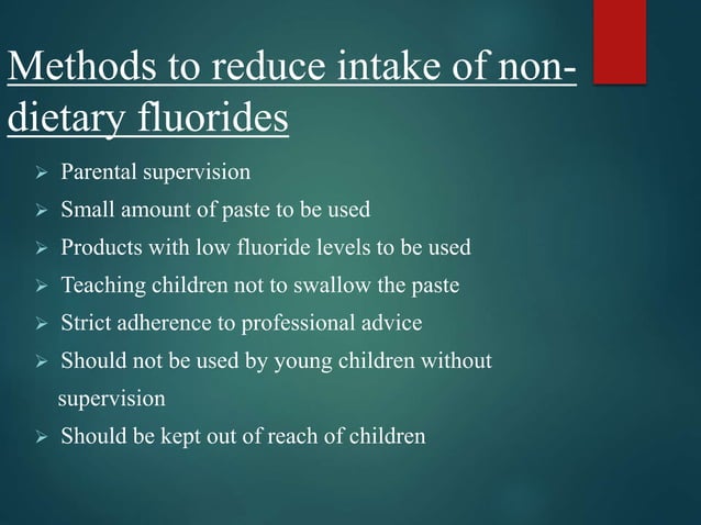 Fluoride toxicity - slideshare | PPTX | Dental Health | Diseases and ...