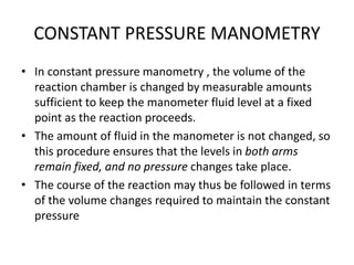 Fluorimoetric and manometric methods of enzyme assay | PPTX