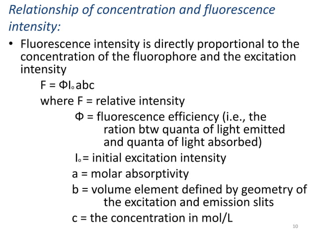 Fluorometry | PPTX | Chemistry | Science