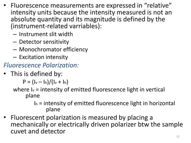 Fluorometry | PPTX | Chemistry | Science