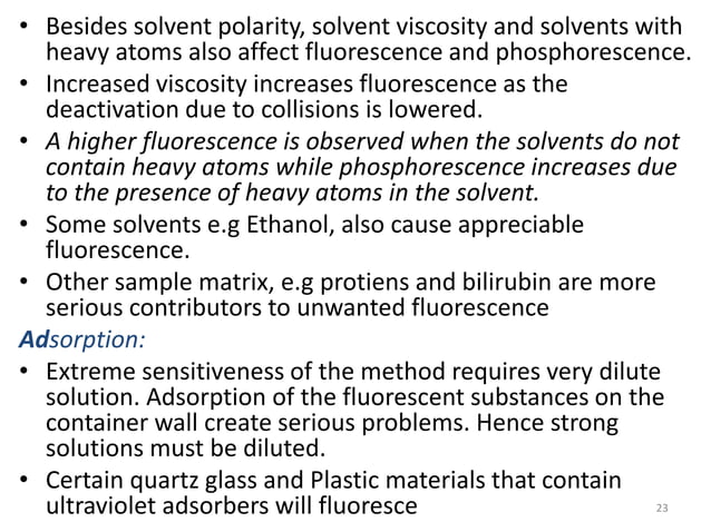 Fluorometry | PPTX | Chemistry | Science