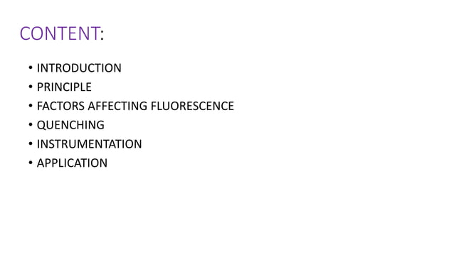 Fluorimetery. | PPT