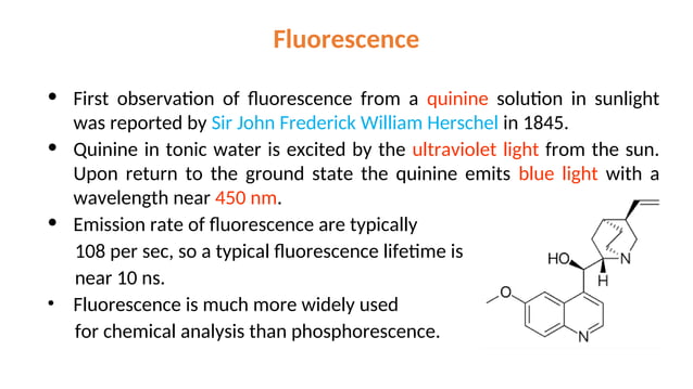 Fluorometry, Phosphorescence, Luminescence | PPT