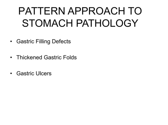 Fluoroscopic imaging anatomy and pathology of stomach and duodenum ...