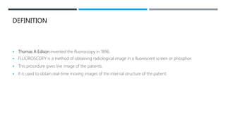 fluoroscopy imaging | PPTX