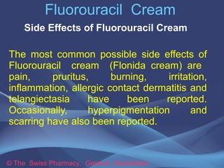 Fluorouracil Cream for Treatment of Keratoses & Skin Lesions | ODP
