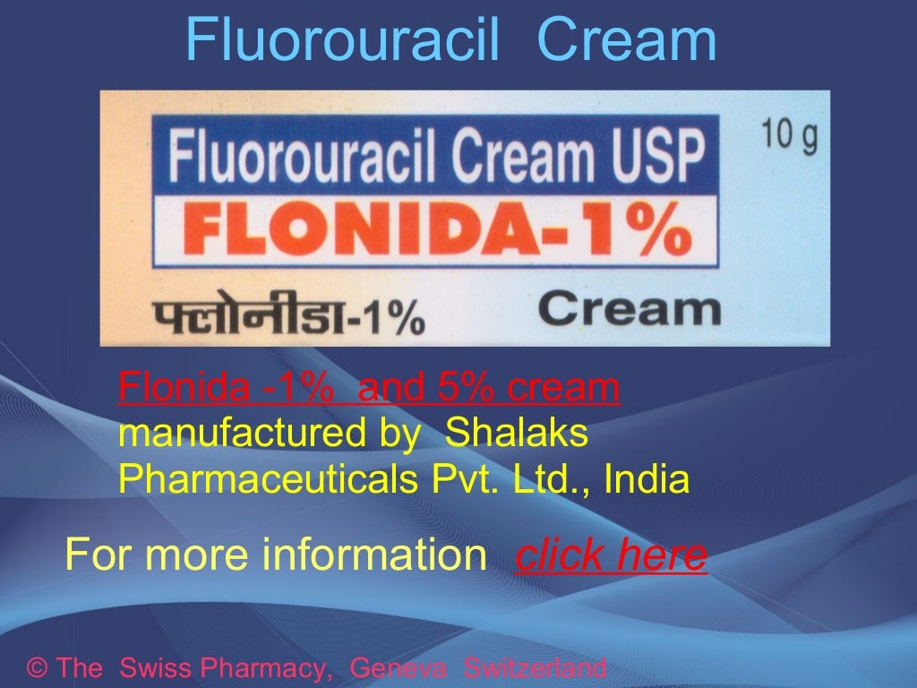Fluorouracil Cream For Treatment Of Keratoses And Skin Lesions