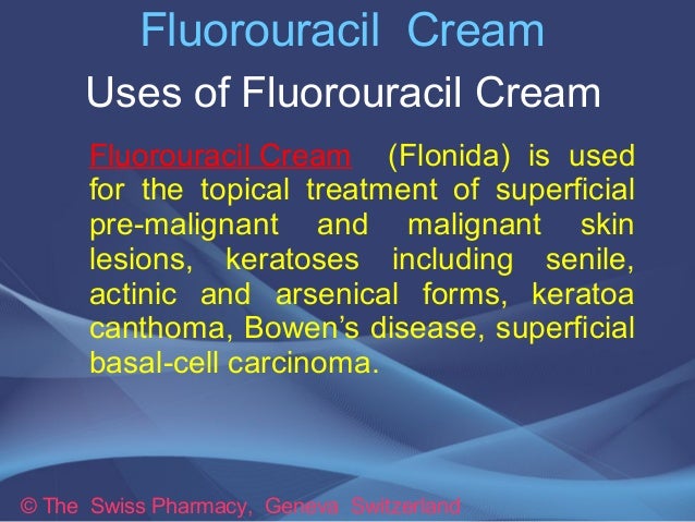 Fluorouracil Cream For Treatment Of Keratoses And Skin Lesions