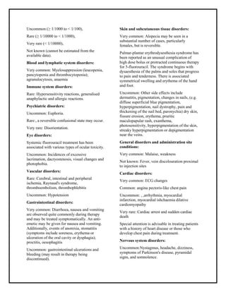 Fluorouracil 50mgml injection smpc taj pharmaceuticals | PDF