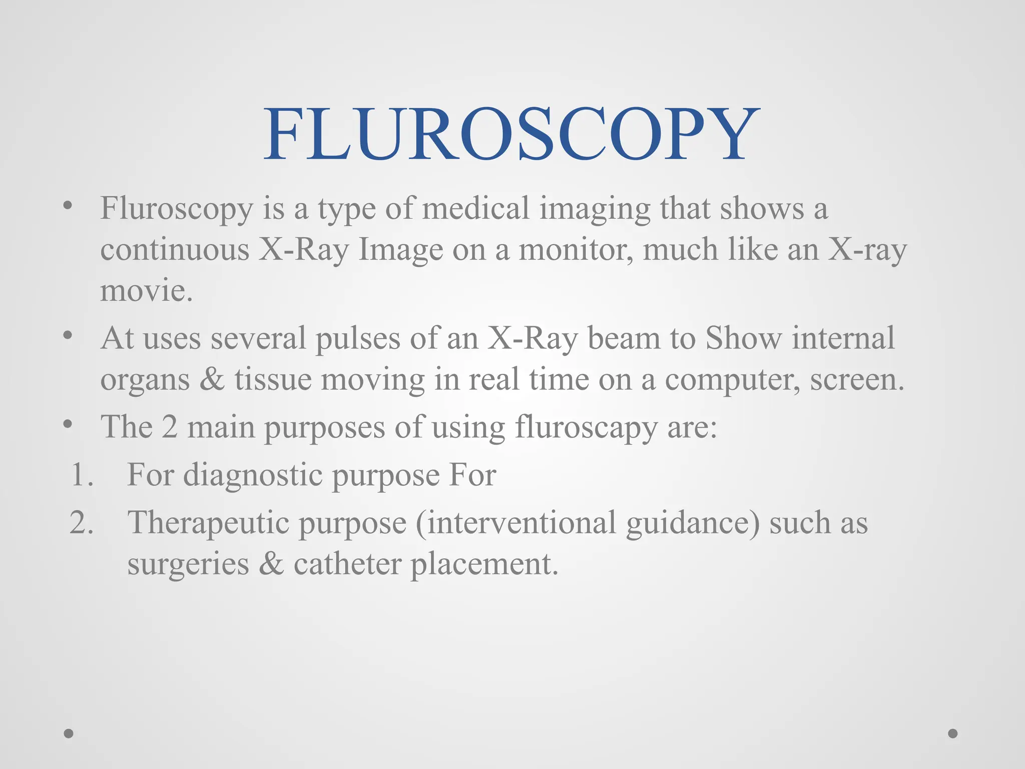 Fluoroscopy: Principles, Techniques, and Classification of Modern Fluoroscopic Systems in ...