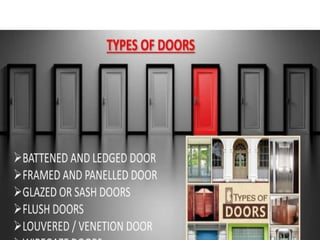 FLUSH DOOR for door casetudy architecture interior students | PPTX