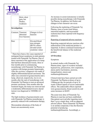 Flutamide Tablets USP Taj Pharma SmPC | PDF