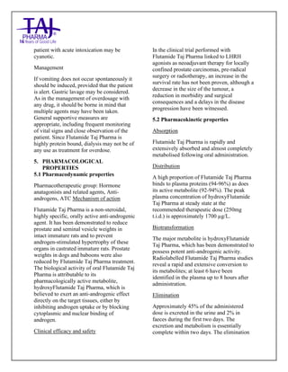 Flutamide Tablets USP Taj Pharma SmPC | PDF