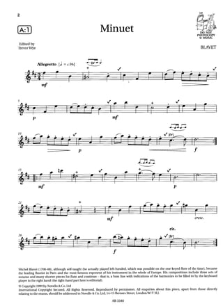 Flute exam pieces grade 2 | PDF