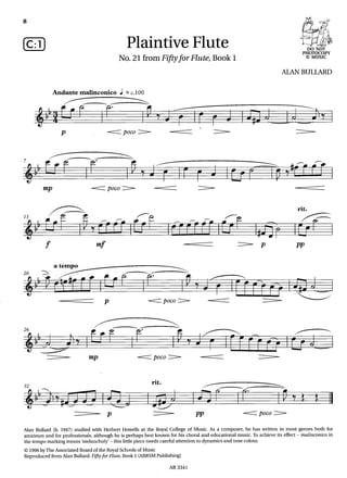 Flute exam pieces grade 3 | PDF