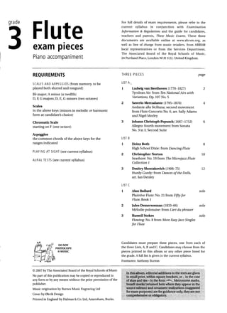Flute exam pieces grade 3 | PDF