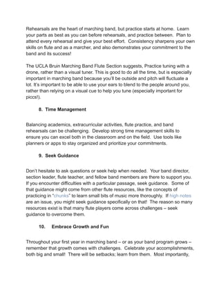 Flute in Formation: preparing for marching band | PDF | Musicals | Genres