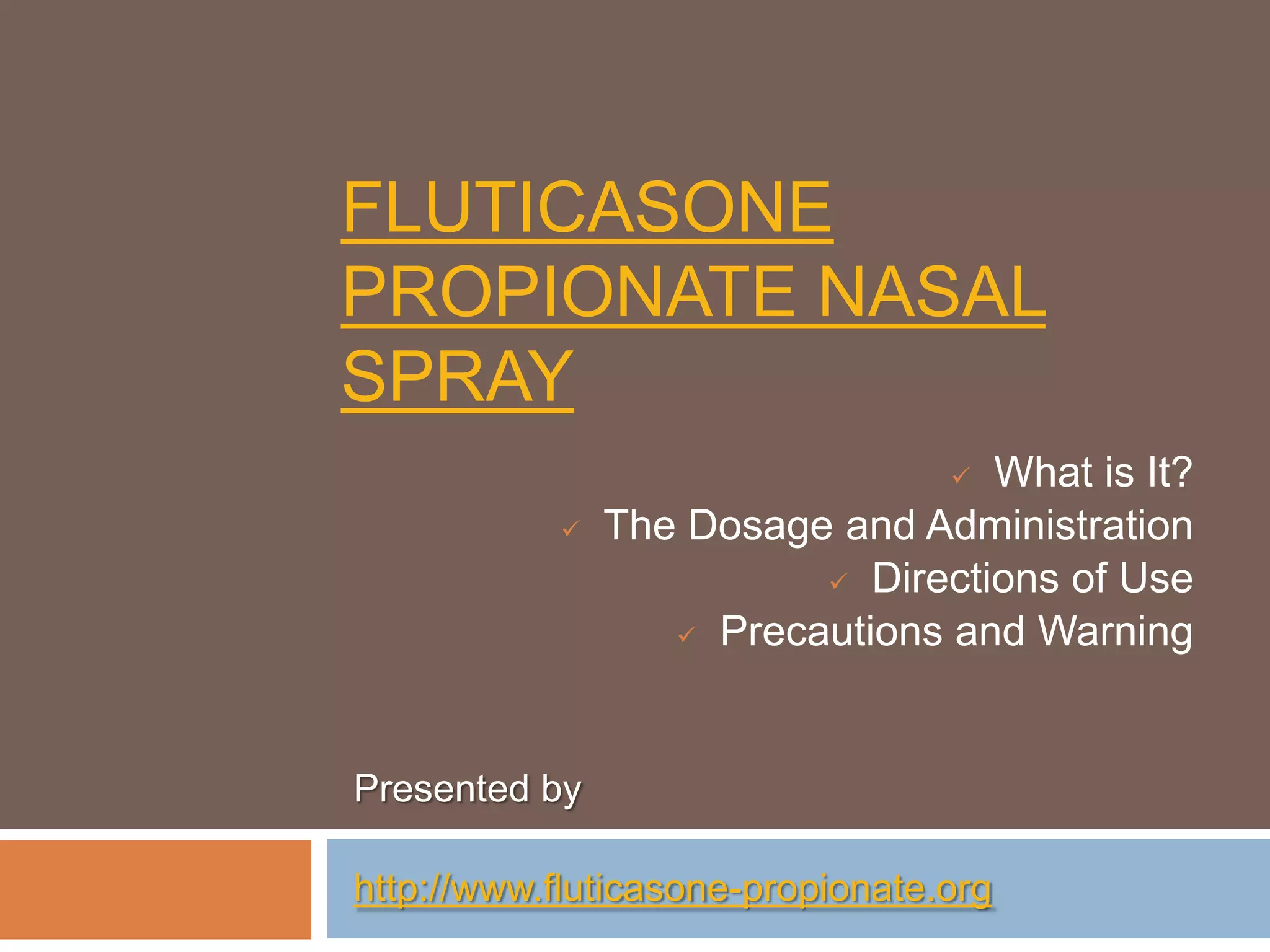 Fluticasone Propionate Nasal Spray | PPTX