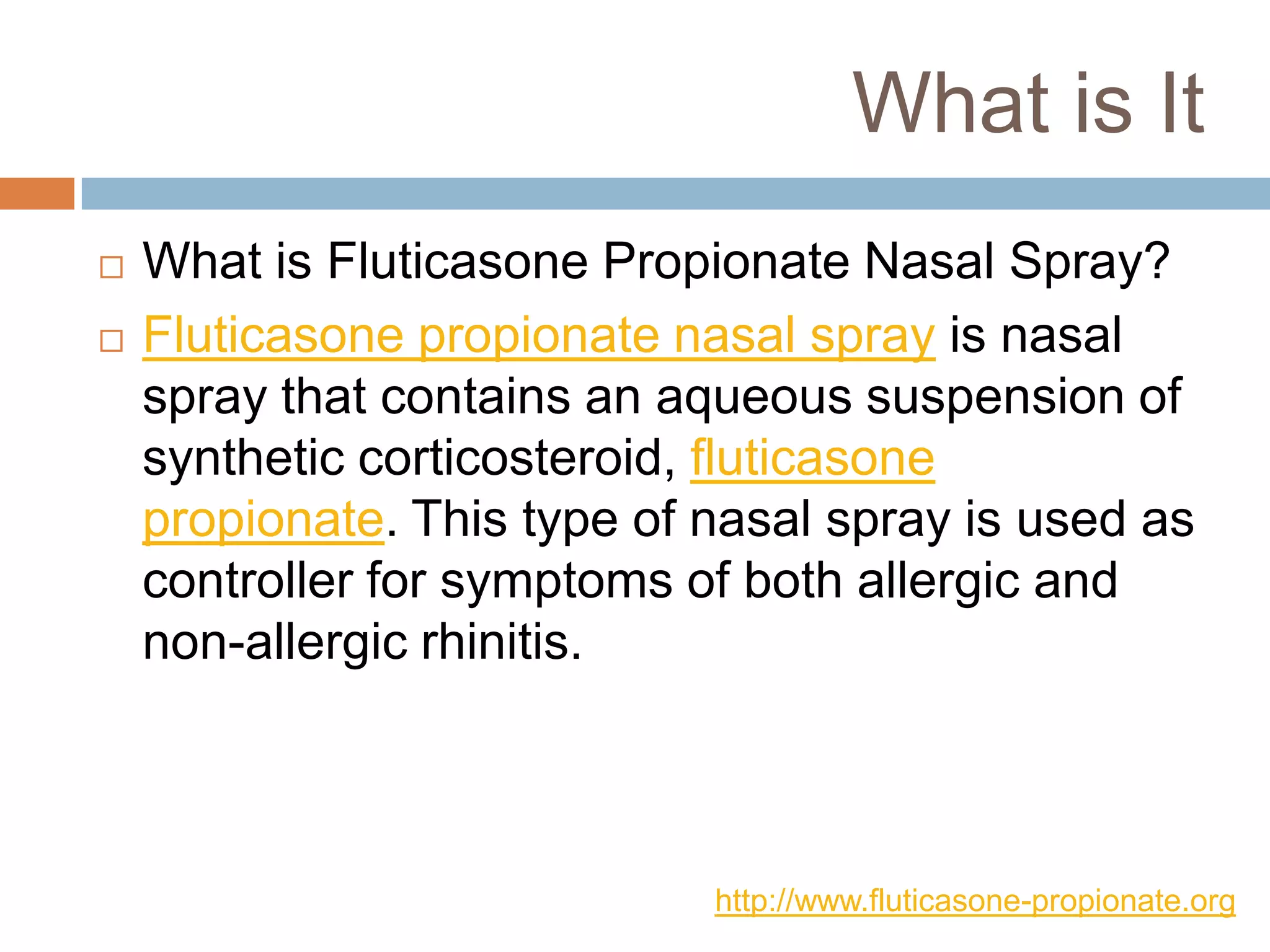 Fluticasone Propionate Nasal Spray | PPTX