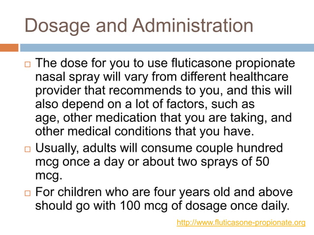 Fluticasone Propionate Nasal Spray | PPTX | Allergies | Diseases and ...