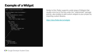 Flutter alegria event gdsc pillai college of engineering | PPT
