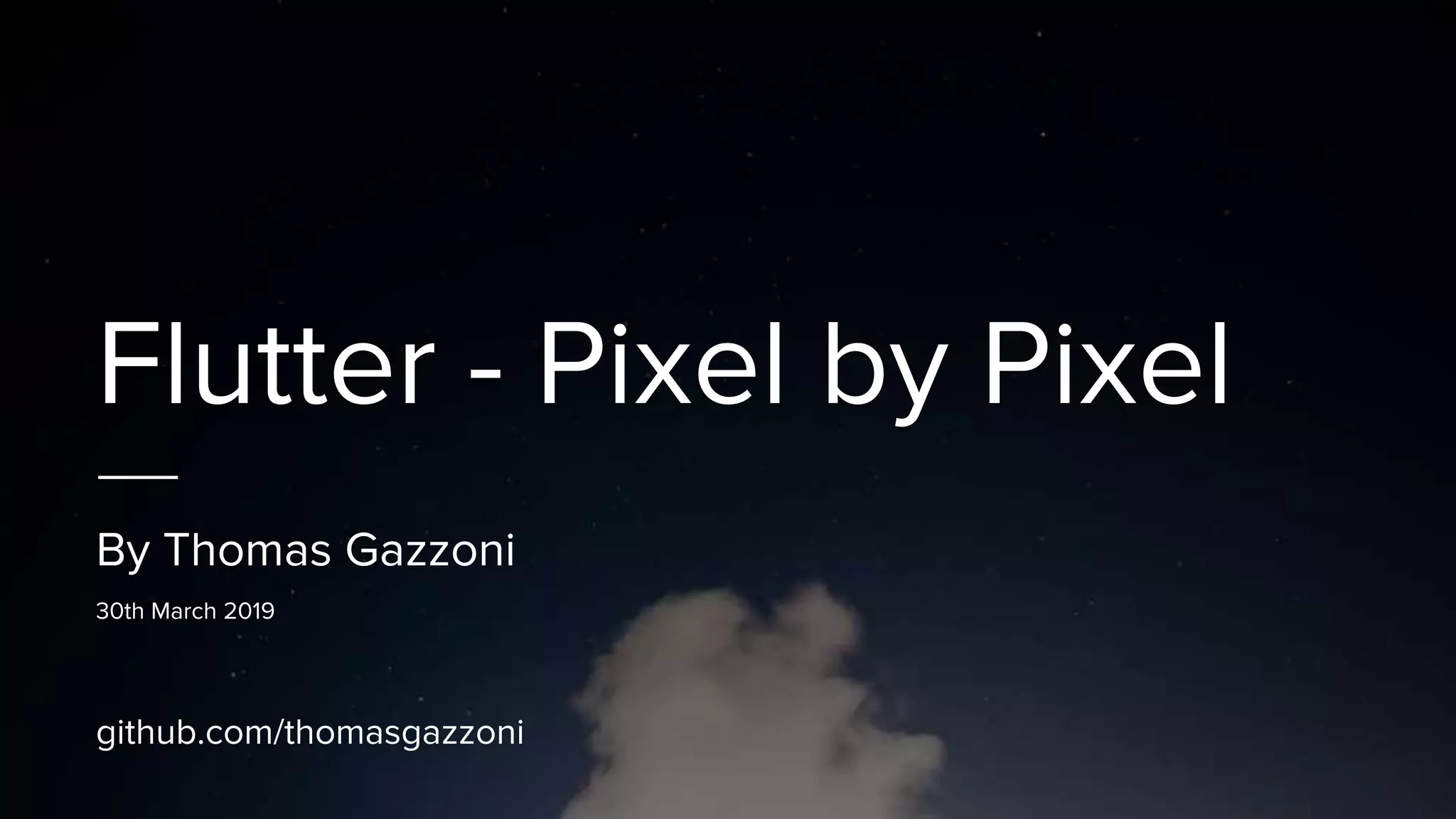 Flutter - Pixel by Pixel | PPT