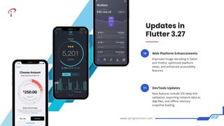 Discover whats new in Flutter 3.27 | iProgrammer Solutions | PPT