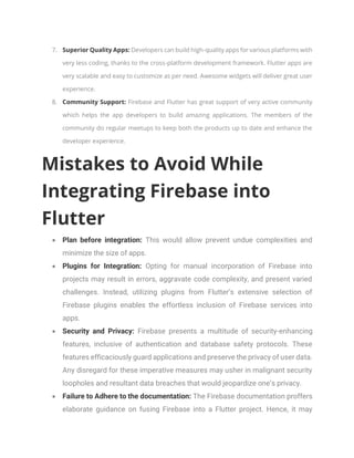 Flutter and Firebase – A Helpful Blend for Your Business App | PDF