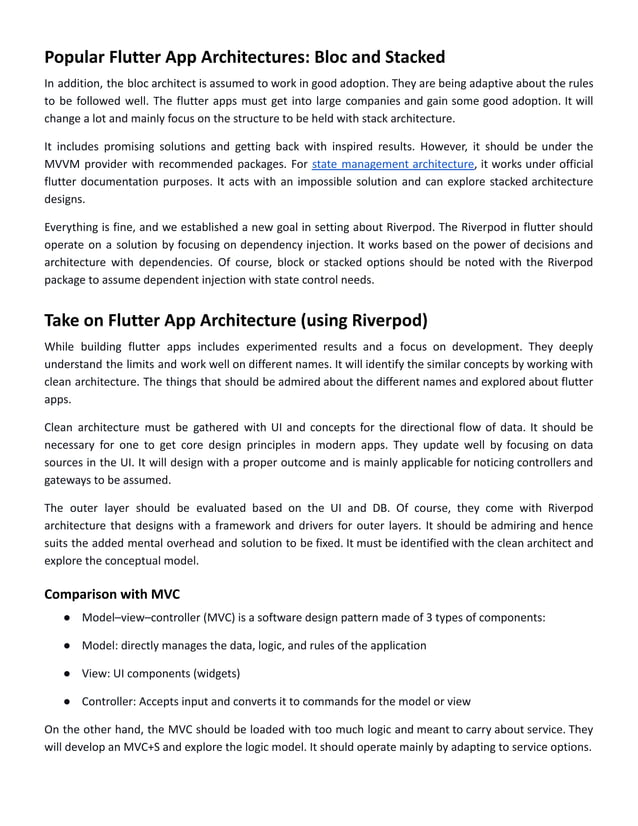 Flutter App Architecture with Riverpod: An Introduction | PDF