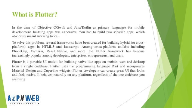 Flutter App Development: The Best Framework For Cross-Platform Applications | PPT
