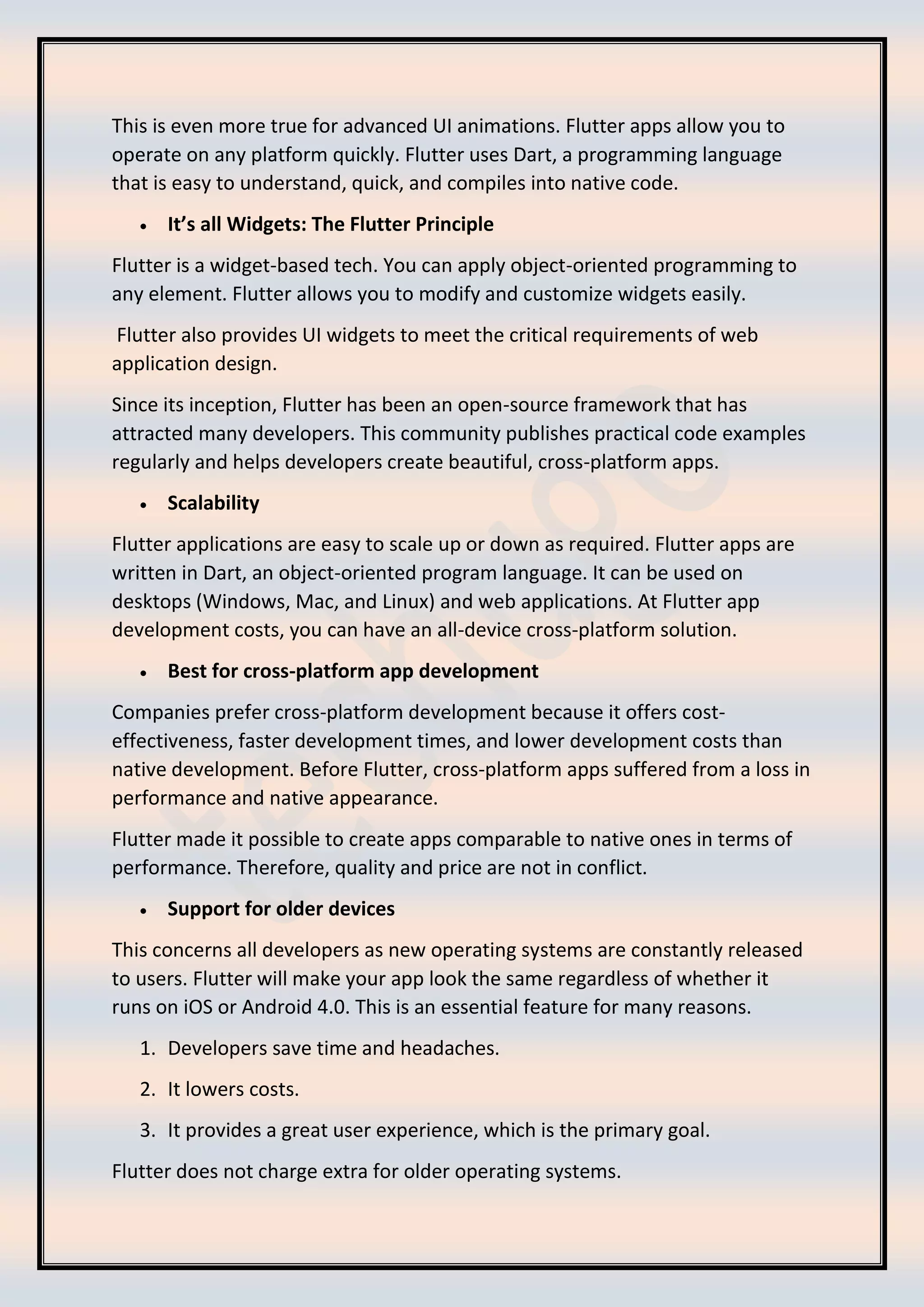Flutter App Development- Why Should You Choose It . | PDF