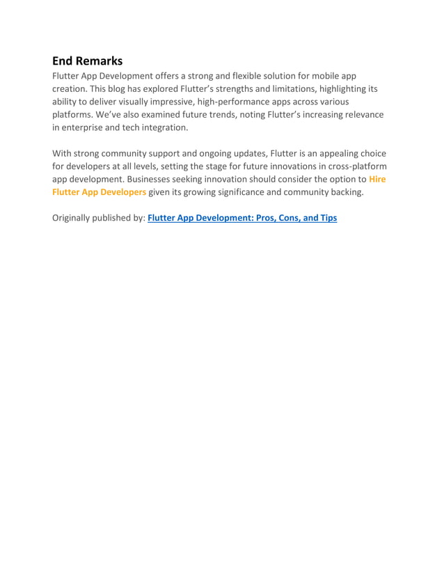 Flutter App Development Pros Cons And Tipspdf Computer Software