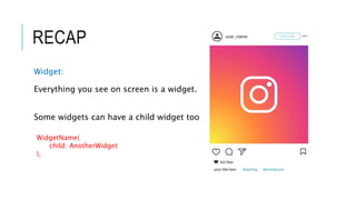 Types of widgets in flutter? Difference between Row/Column/Stack | PPTX