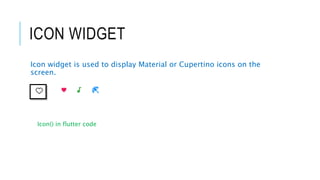 Types of widgets in flutter? Difference between Row/Column/Stack | PPTX