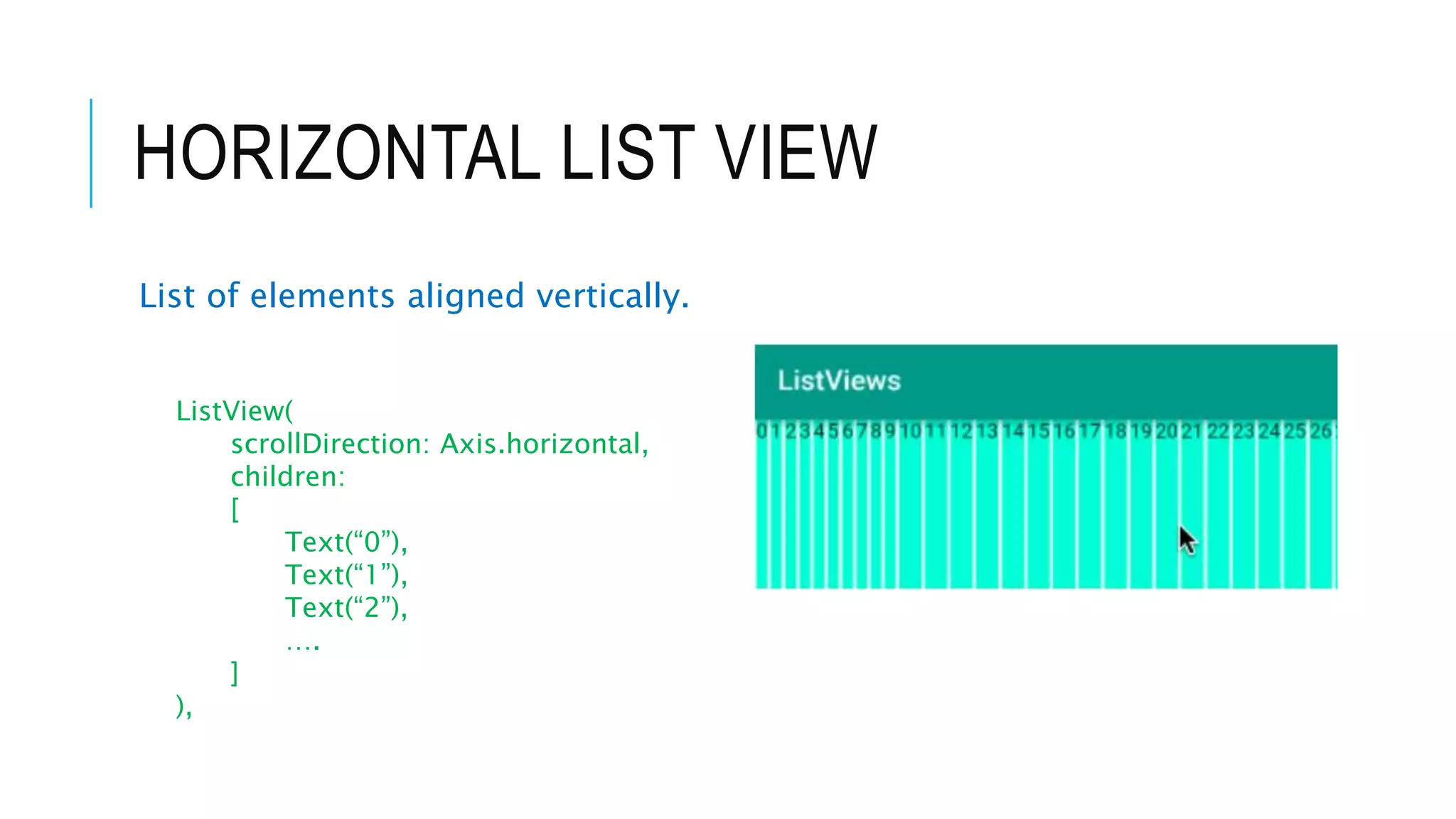 ListView, PageView, GridView in Flutter | PPT ListView, PageView, GridView in Flutter | PPT