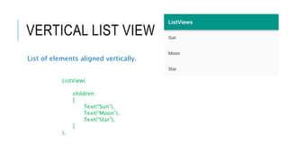 ListView, PageView, GridView in Flutter | PPTX