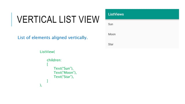 Listview Pageview Gridview In Flutter Ppt