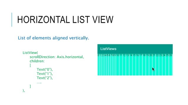 Listview Pageview Gridview In Flutter Ppt