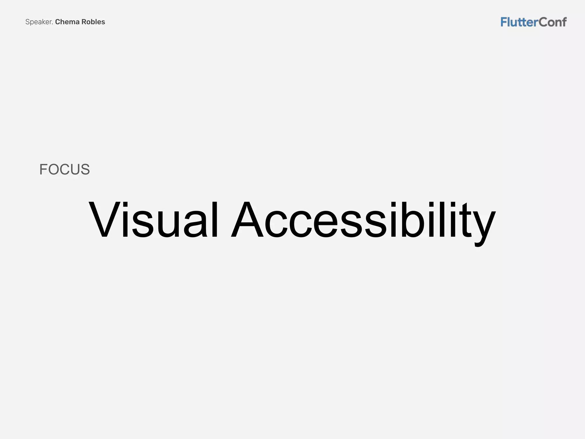FlutterConf: Accessibility on Flutter | PDF