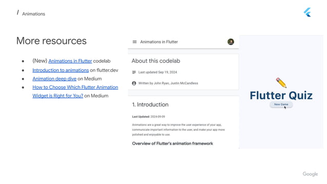 Animations in Flutter - FlutterConf LATAM 2024 | PPT