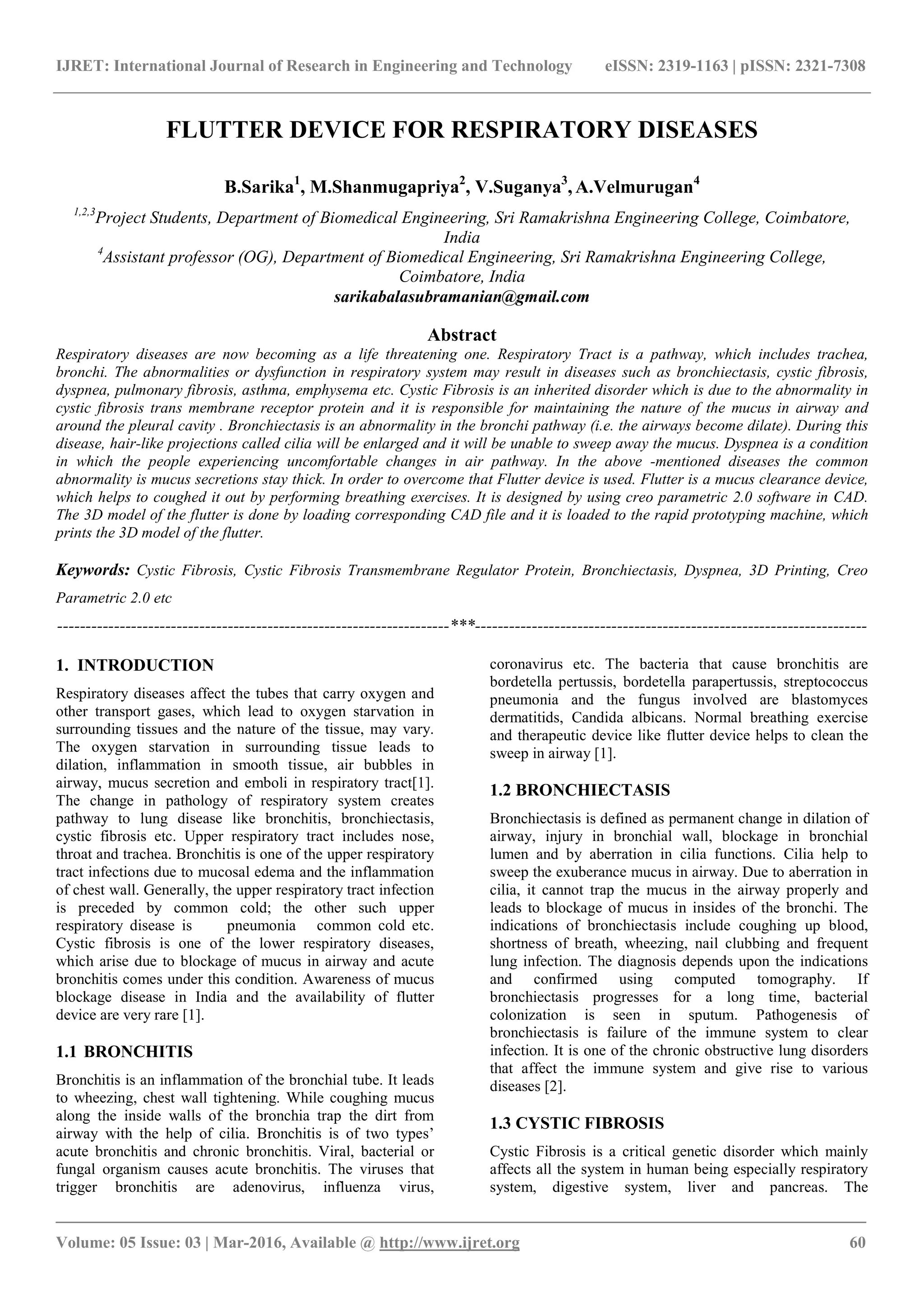 Flutter device for respiratory diseases | PDF