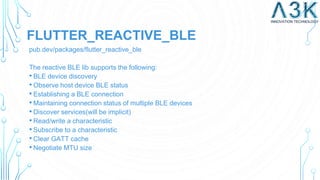 Flutter e BLE: Integrazione con dispositivi IoT | PPT