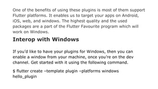 Flutter enable windows desktop apps for developers | PPT