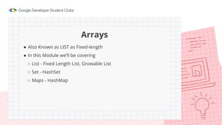 Flutter Festivals GDSC ASEB | Introduction to Dart | PPTX