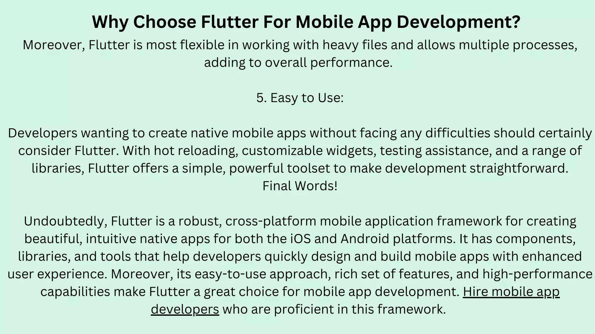 Why choose Flutter for mobile app development? | PPT