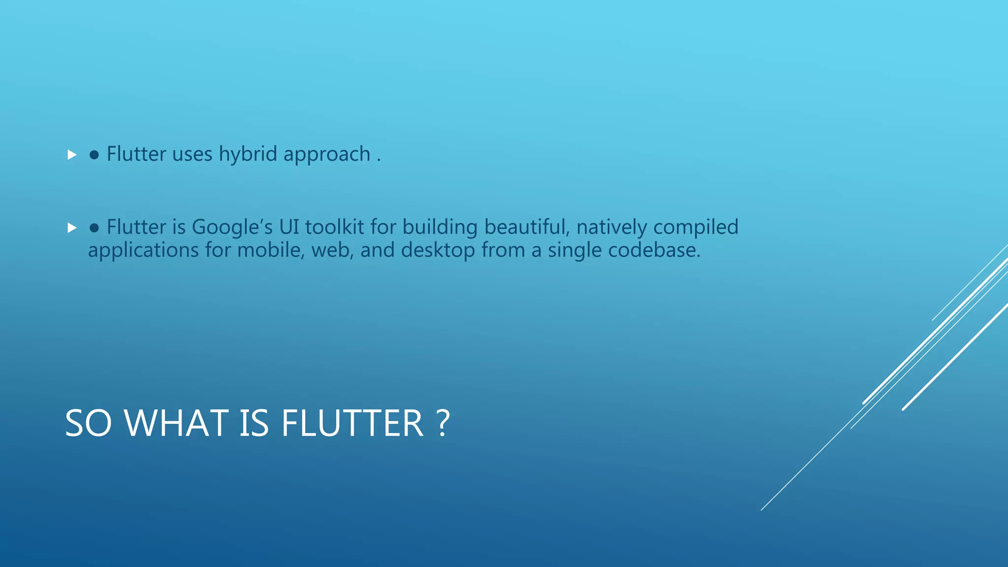 Flutter frame work | PPT