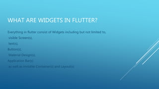 Flutter frame work | PPT