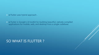 Flutter frame work | PPT